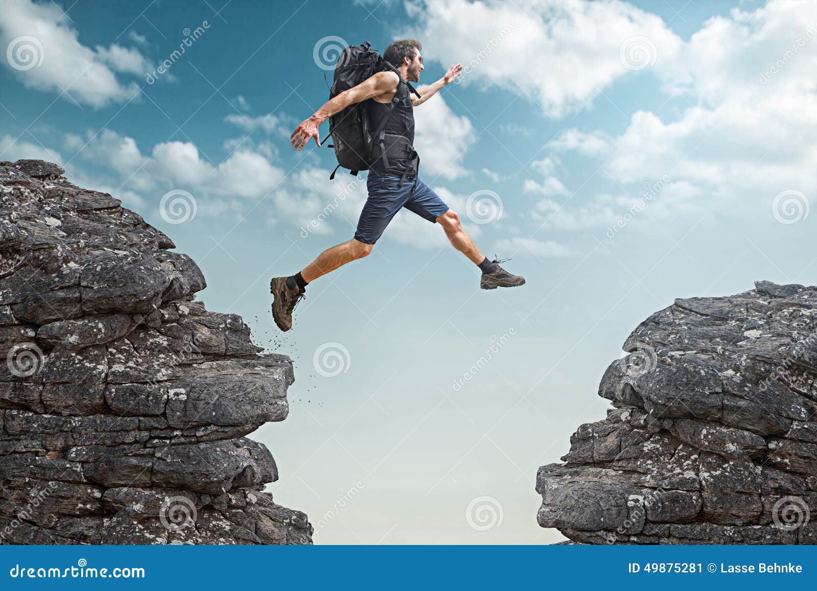 Jumping Man stock image. Image of risk, gaps, hikers - 49875281