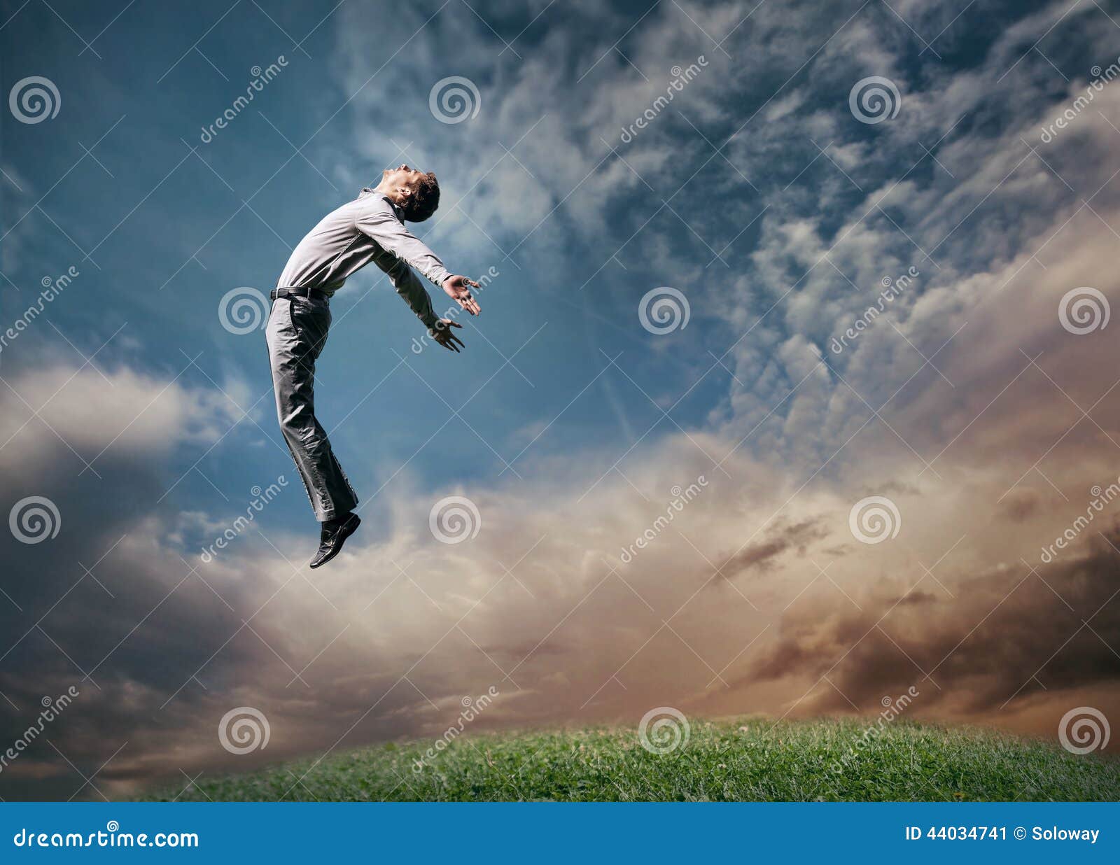 Man Falling From Sky