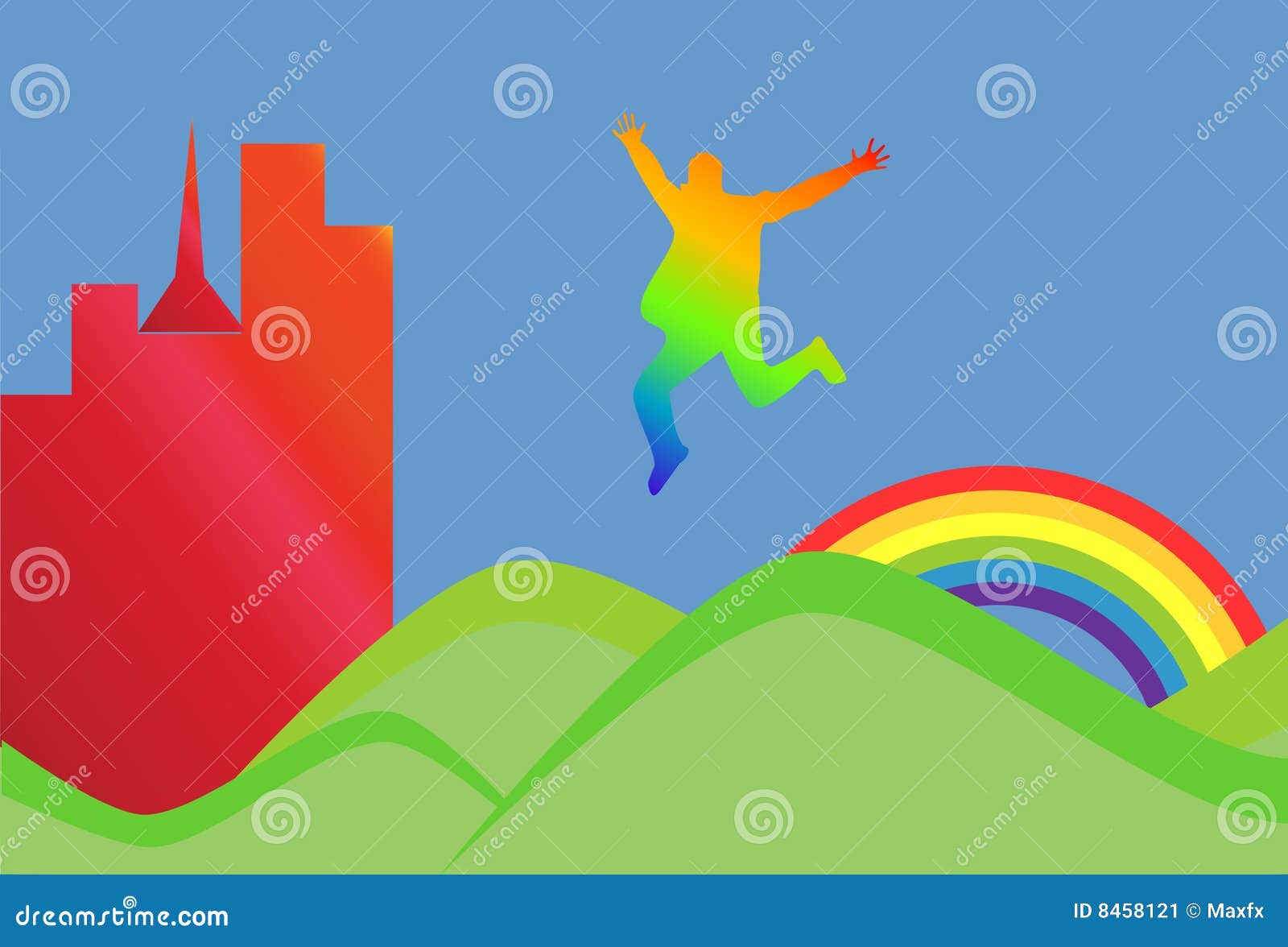 Jumping Man Vector Illustration Stock Vector - Illustration of jump ...