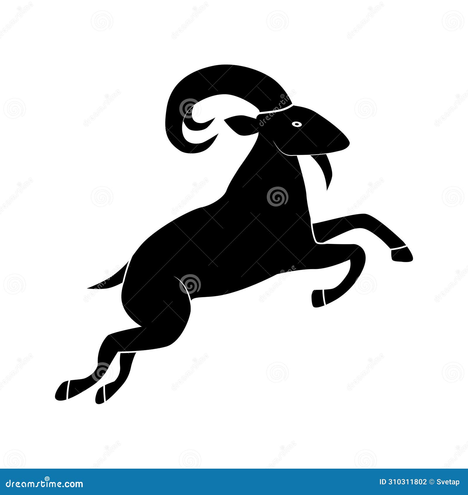 Jumping Mountain Goat Logo Creative Concept Animal Vector Stock Vector ...