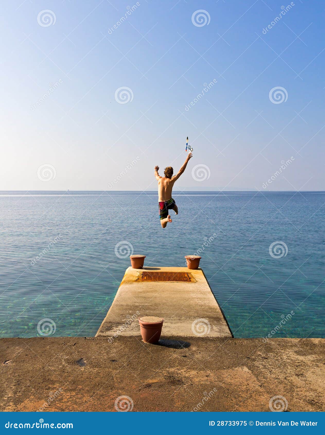 Jumping ocean stock image. Image of stair, holiday, jetty - 28733975