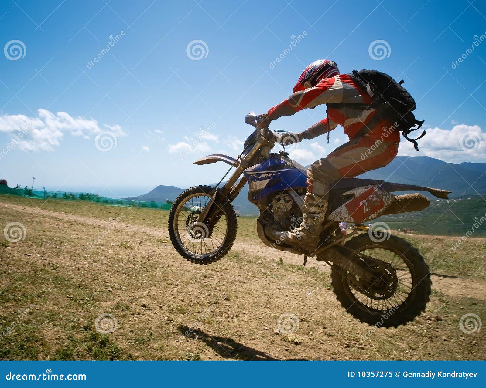 Jumping off-road rider stock image. Image of offroad - 10357275