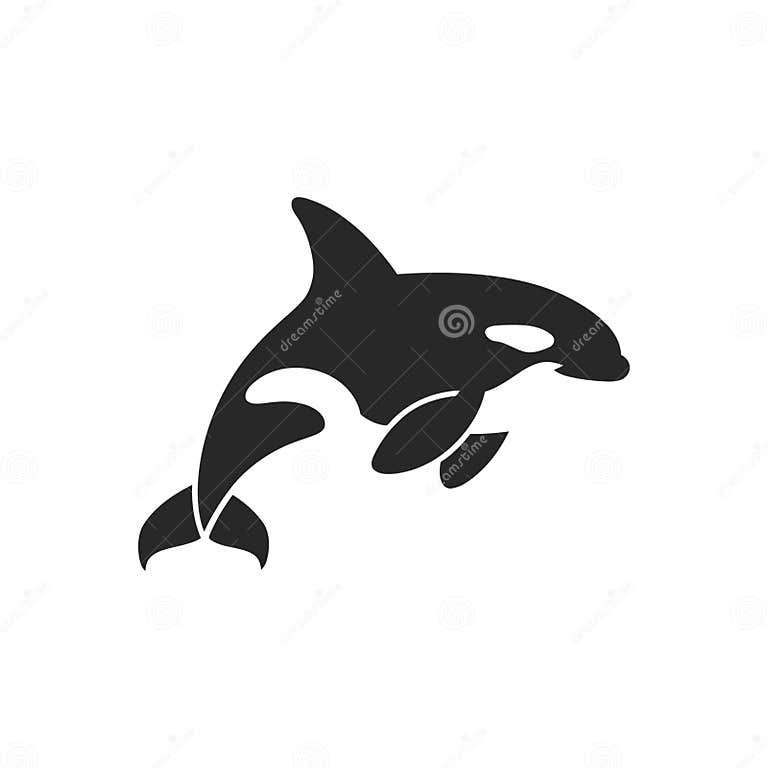 Jumping Orca Icon stock vector. Illustration of marine - 361759975