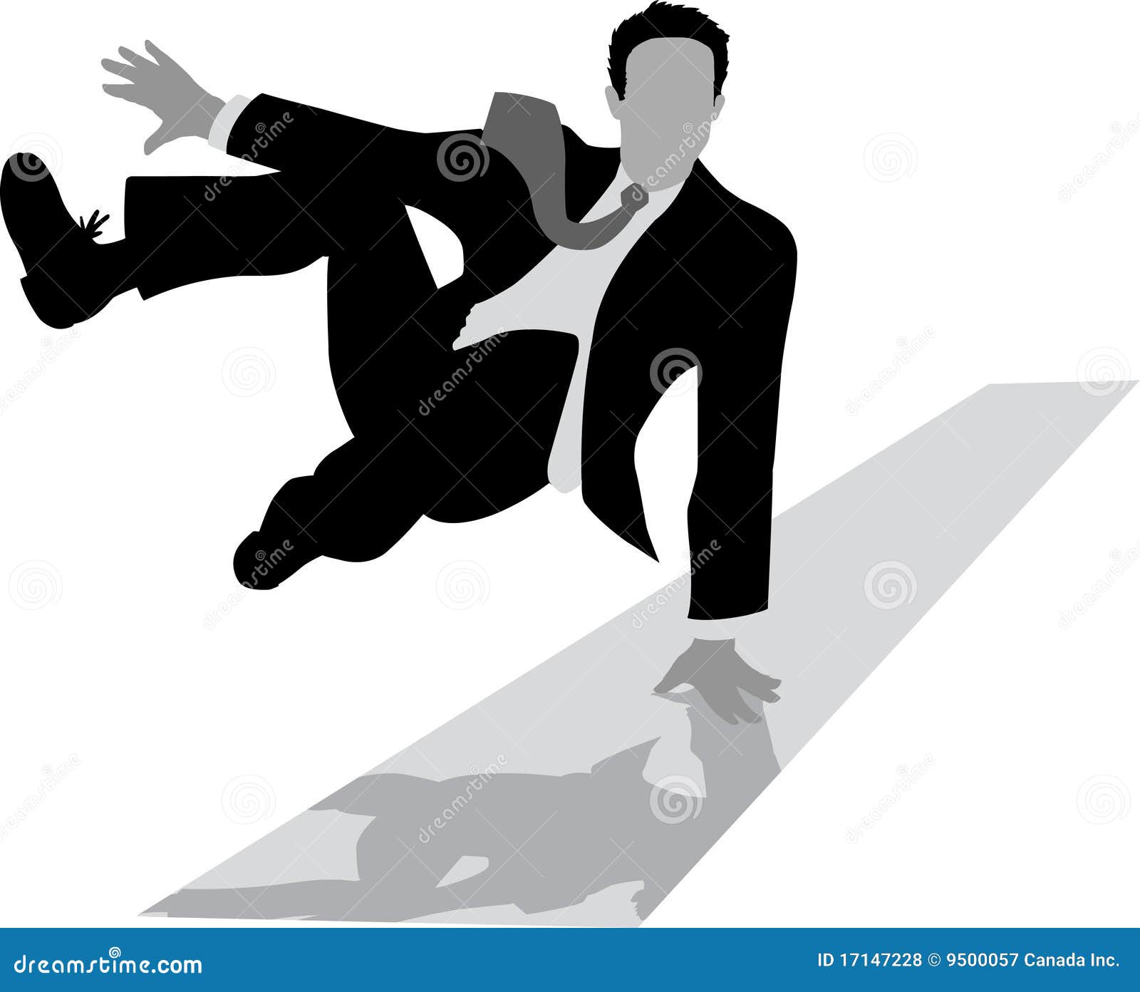 Jumping Outline of a Businessman Stock Vector - Illustration of leaping ...