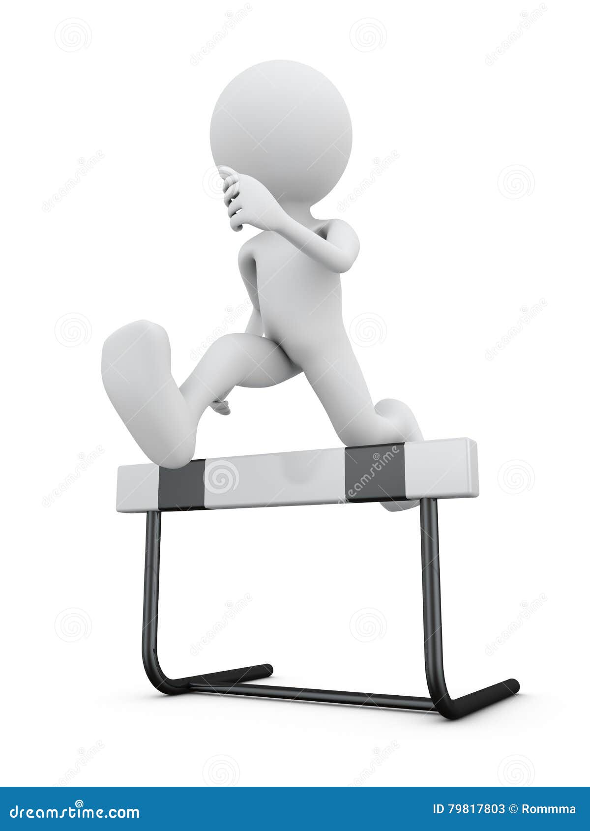 Jumping over the barrier stock illustration. Illustration of barrier ...