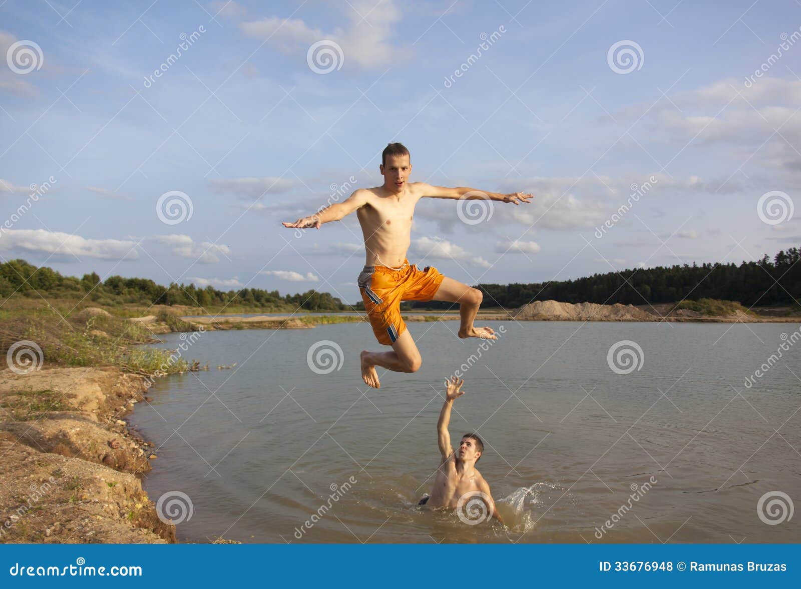 Jumping Over stock photo. Image of jumping, nature, active - 33676948
