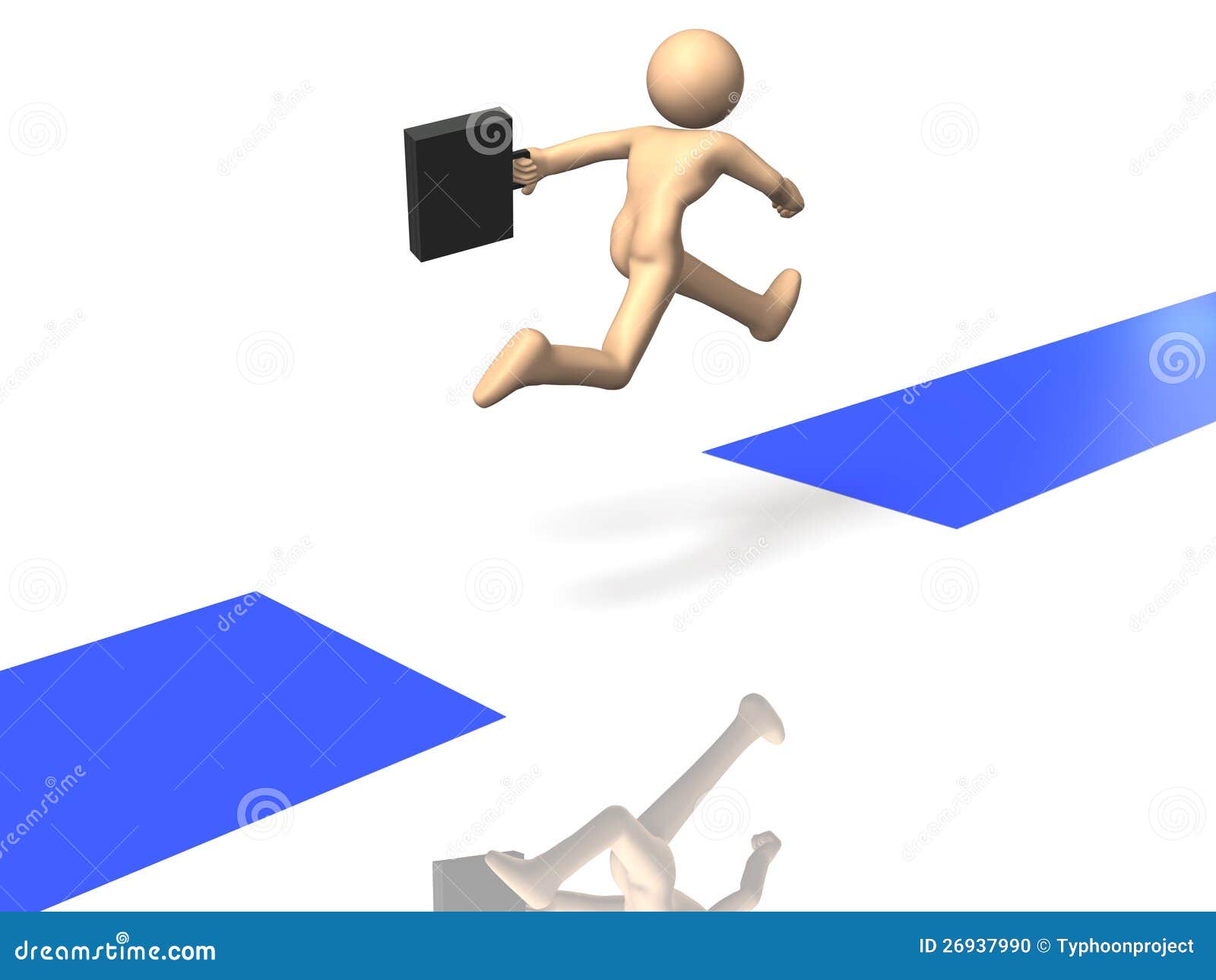 Jumping Over the Road Shredded Stock Illustration - Illustration of ...
