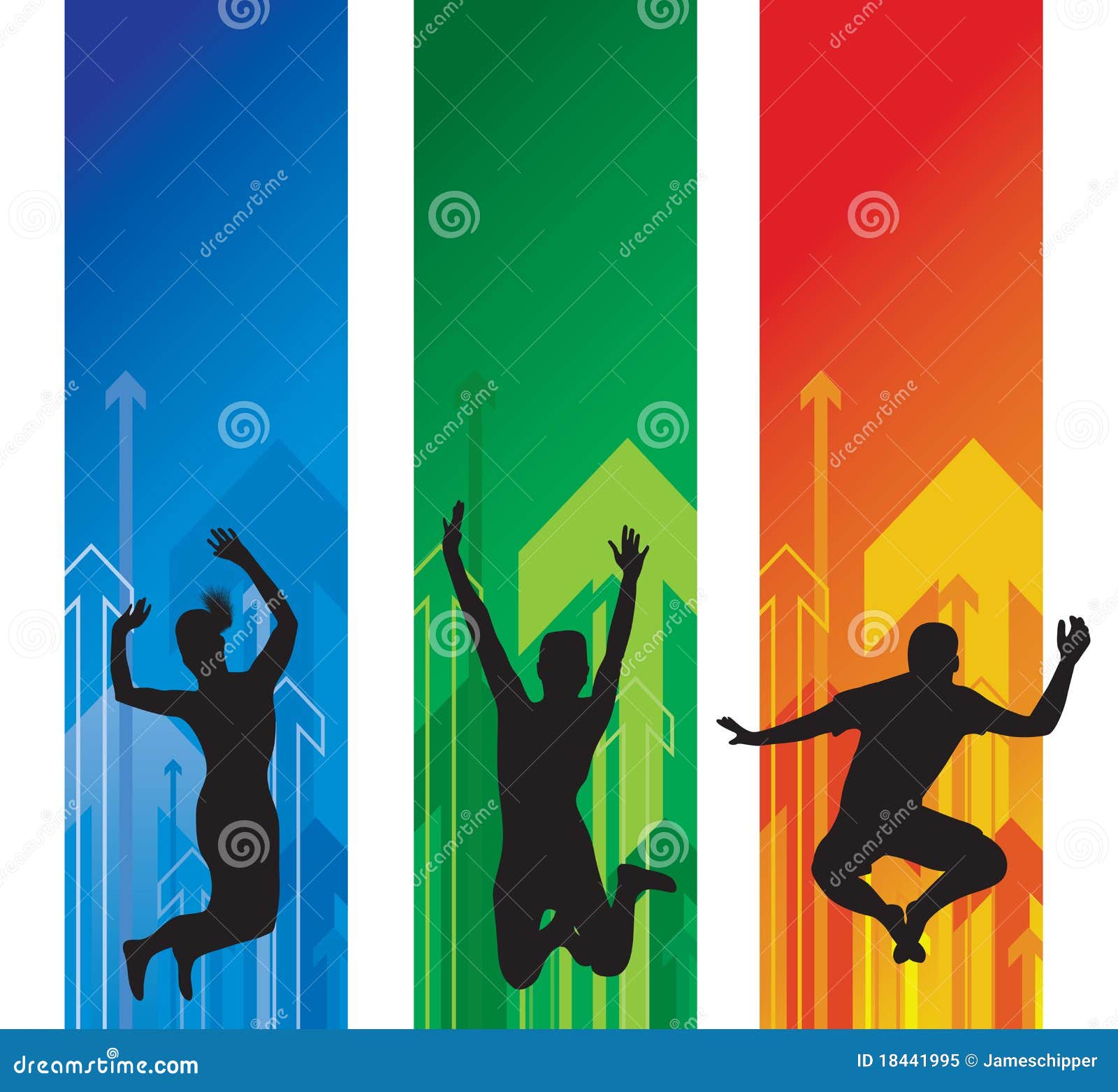 Jumping people stock vector. Illustration of move, motion - 18441995