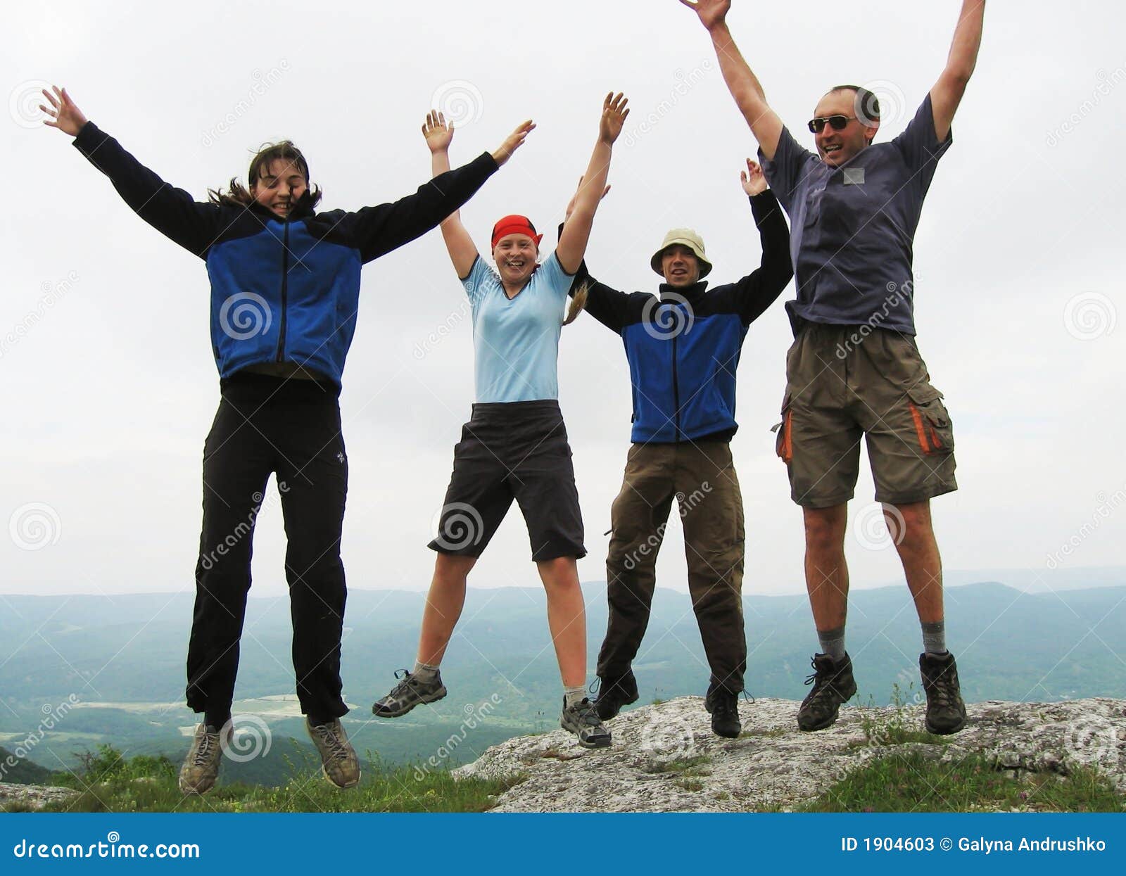 Jumping people stock image. Image of scenery, friends - 1904603