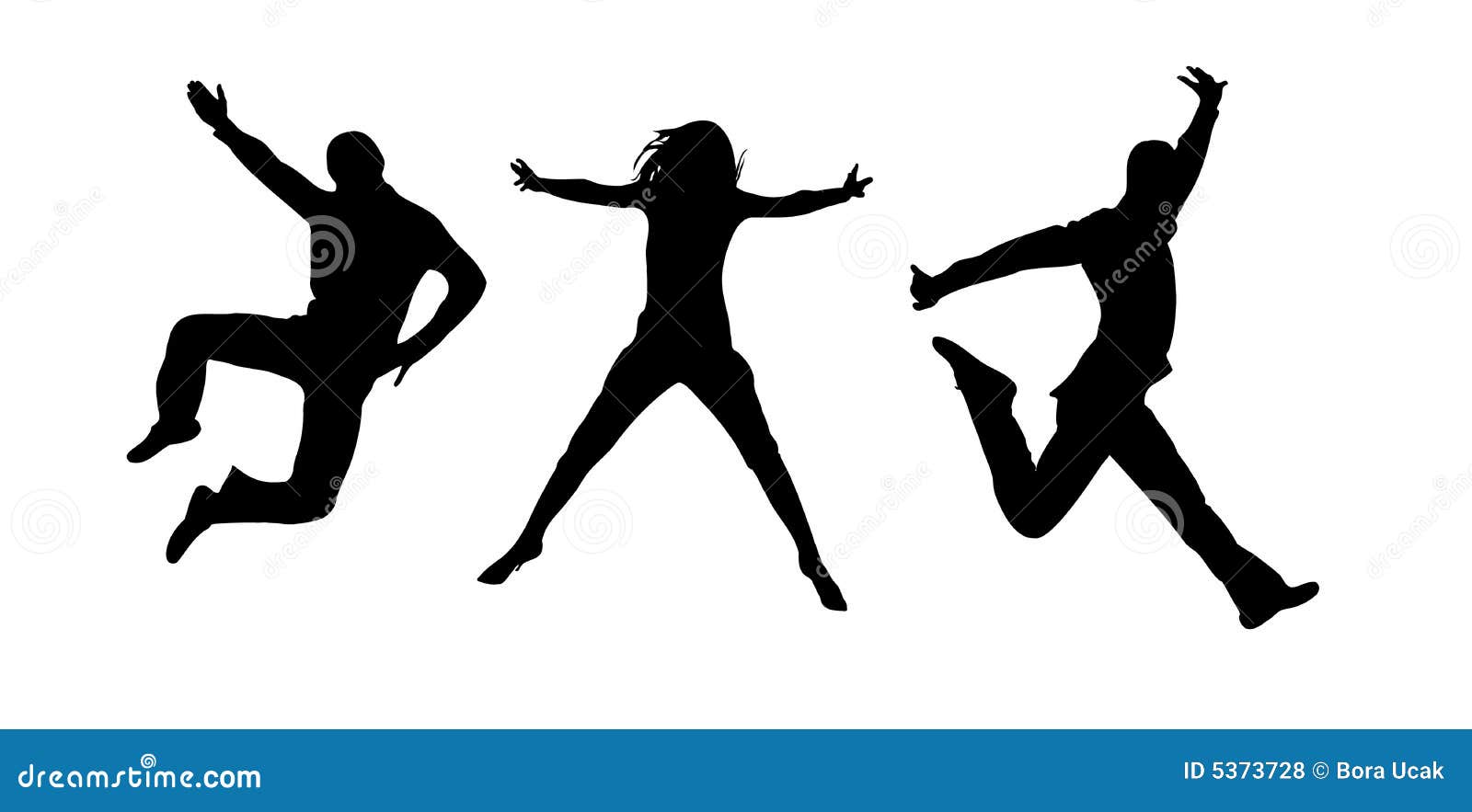 Jumping people stock vector. Illustration of promotion - 5373728