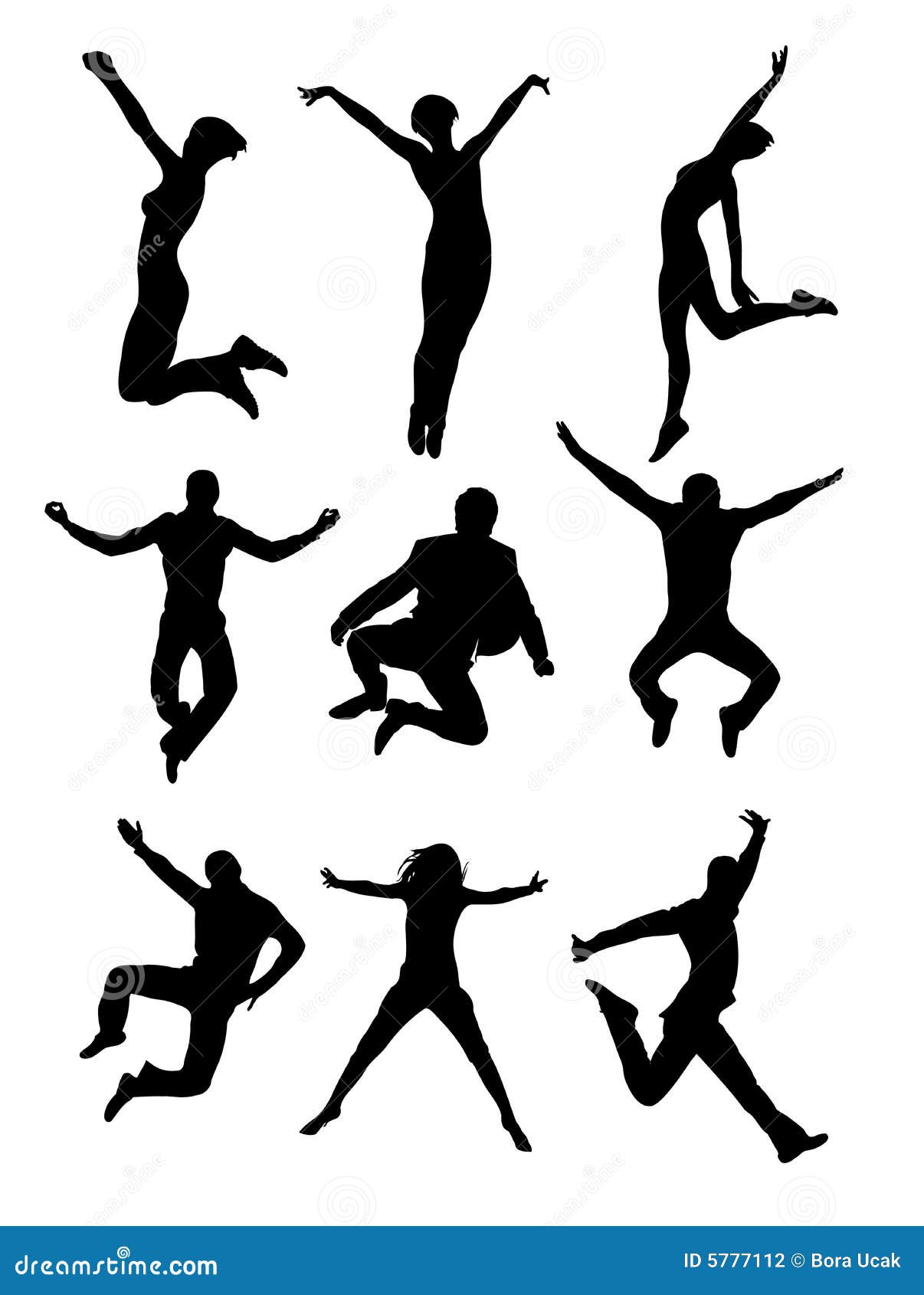 Jumping people stock vector. Illustration of success, risk - 5777112