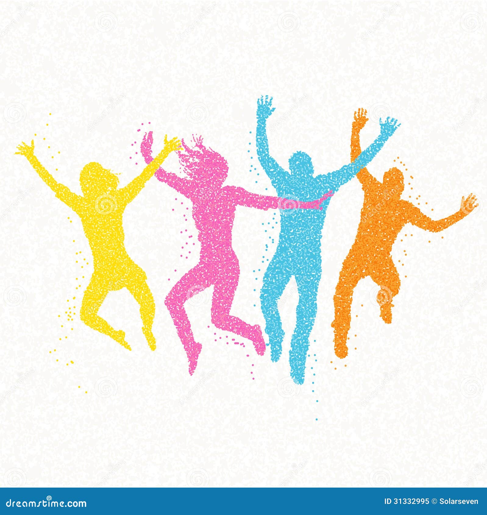 Jumping People Mosaic Vector Stock Vector - Illustration of blue ...