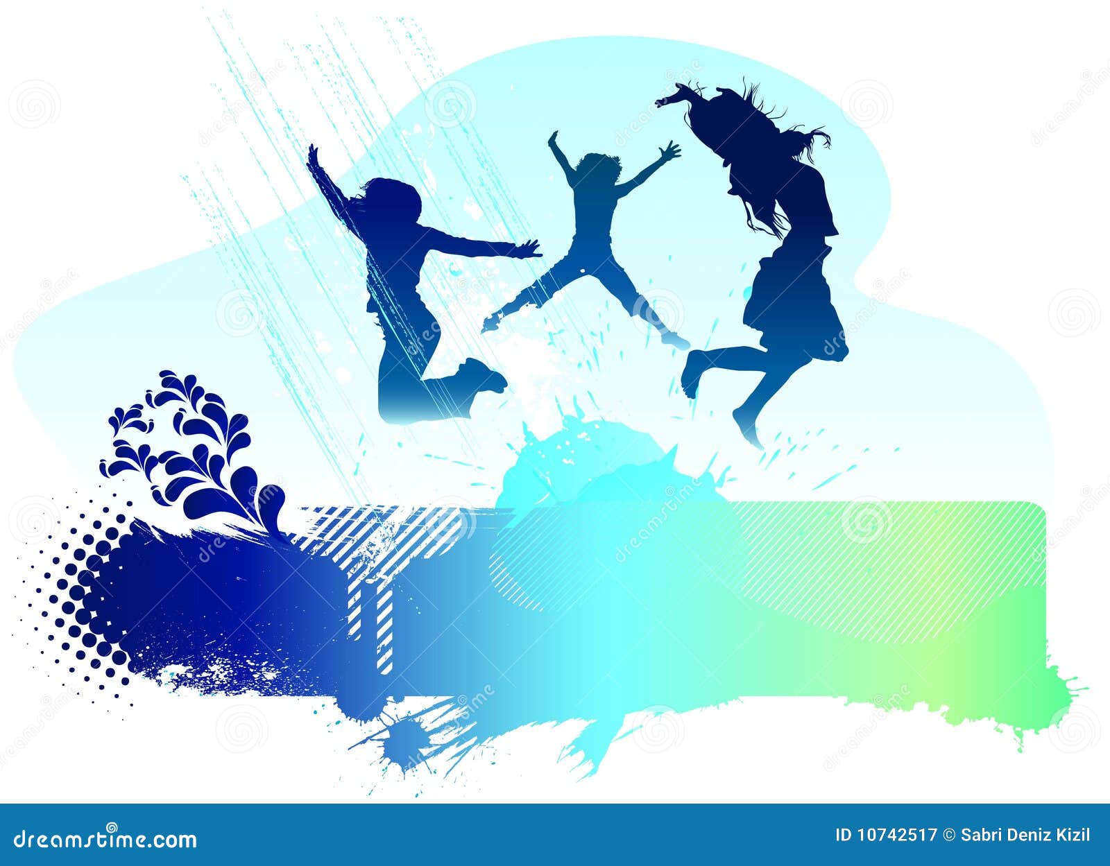 Jumping People Isolated On White Background.various Poses Jumping ...