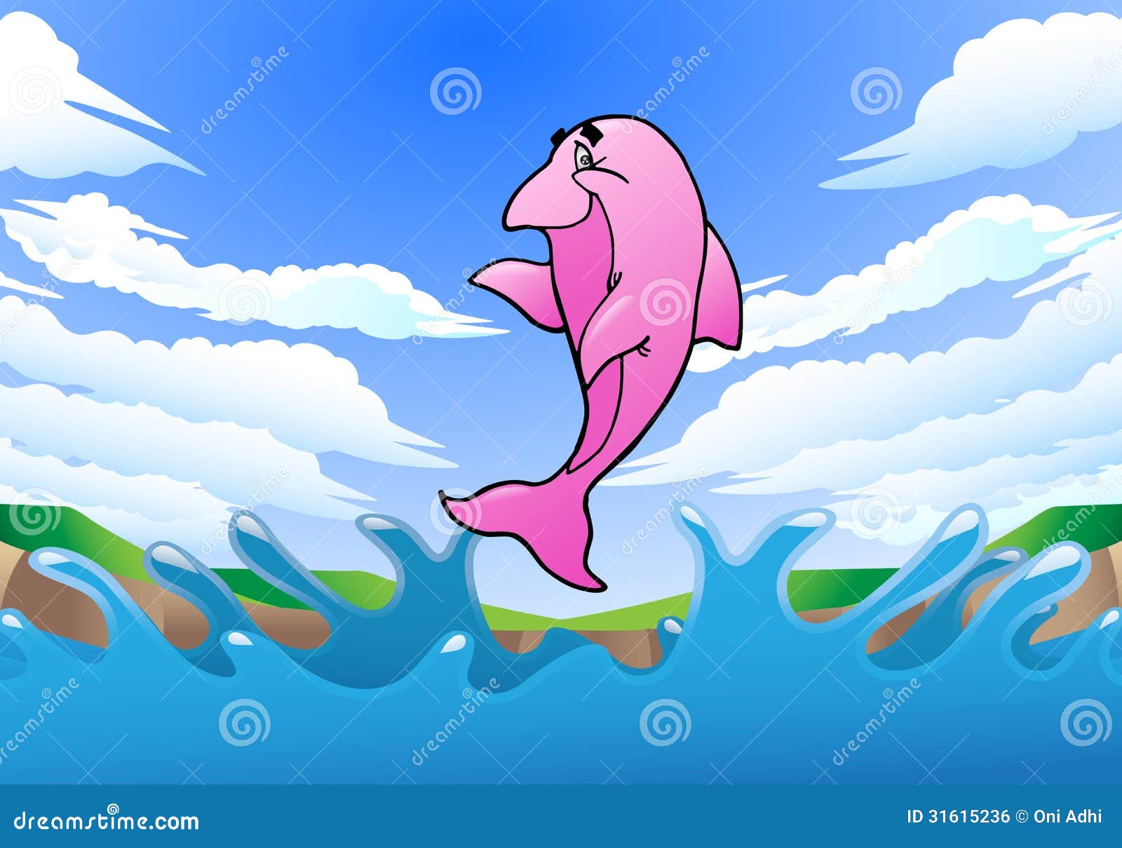 Pink Dolphin Stock Photography | CartoonDealer.com #31615238