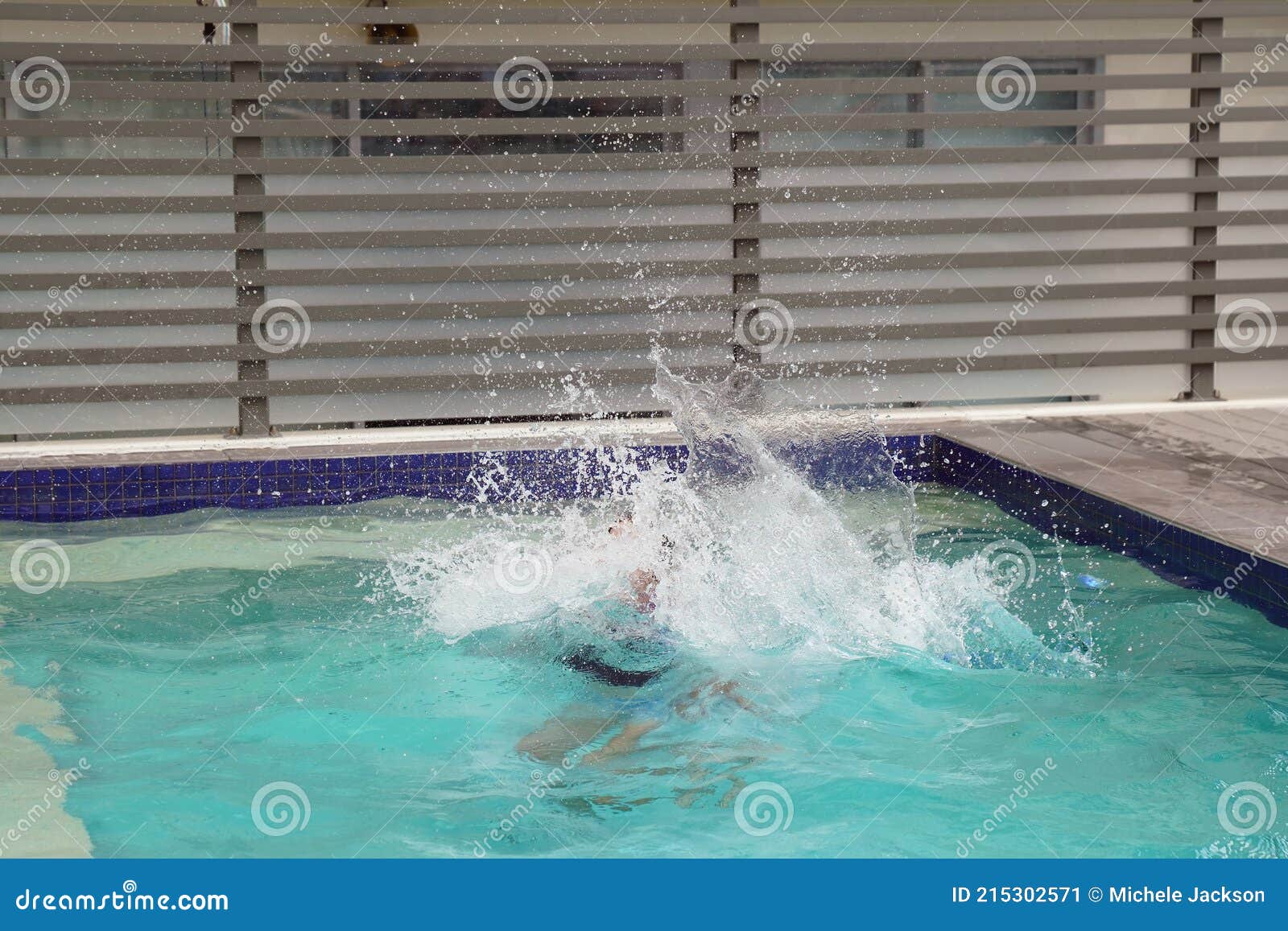 Jumping in the Pool stock image. Image of motion, australia - 215302571