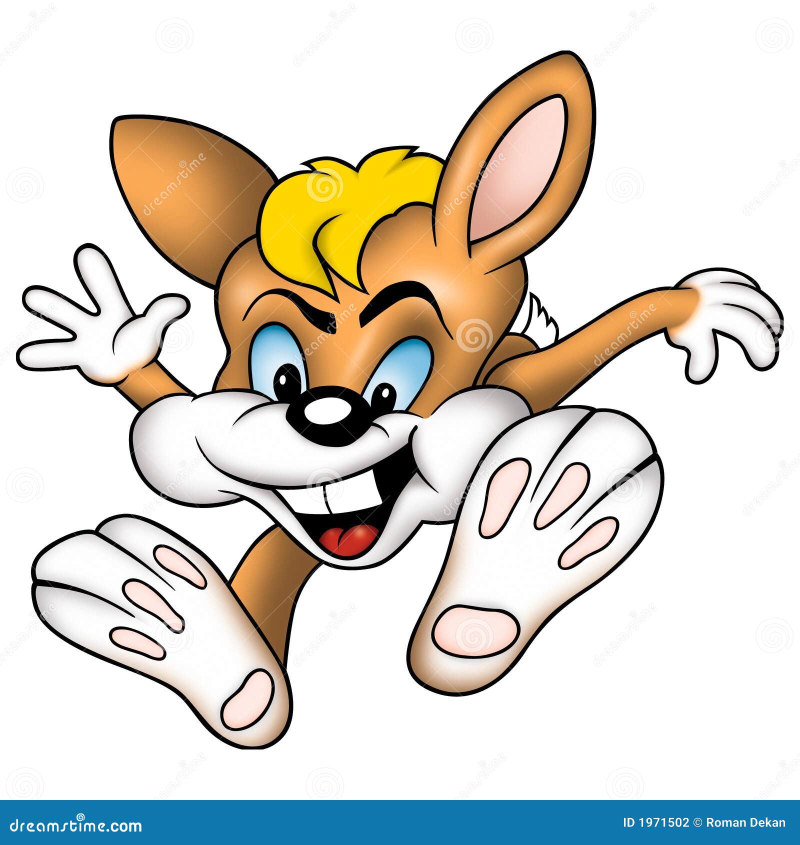 Jumping rabbit stock illustration. Illustration of artwork - 1971502