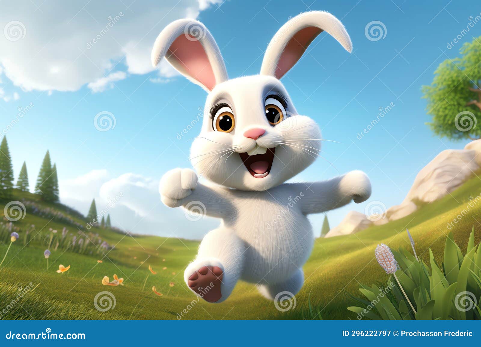 Jumping Rabbit, AI Generated Stock Image - Image of rabbit, cute: 296222797