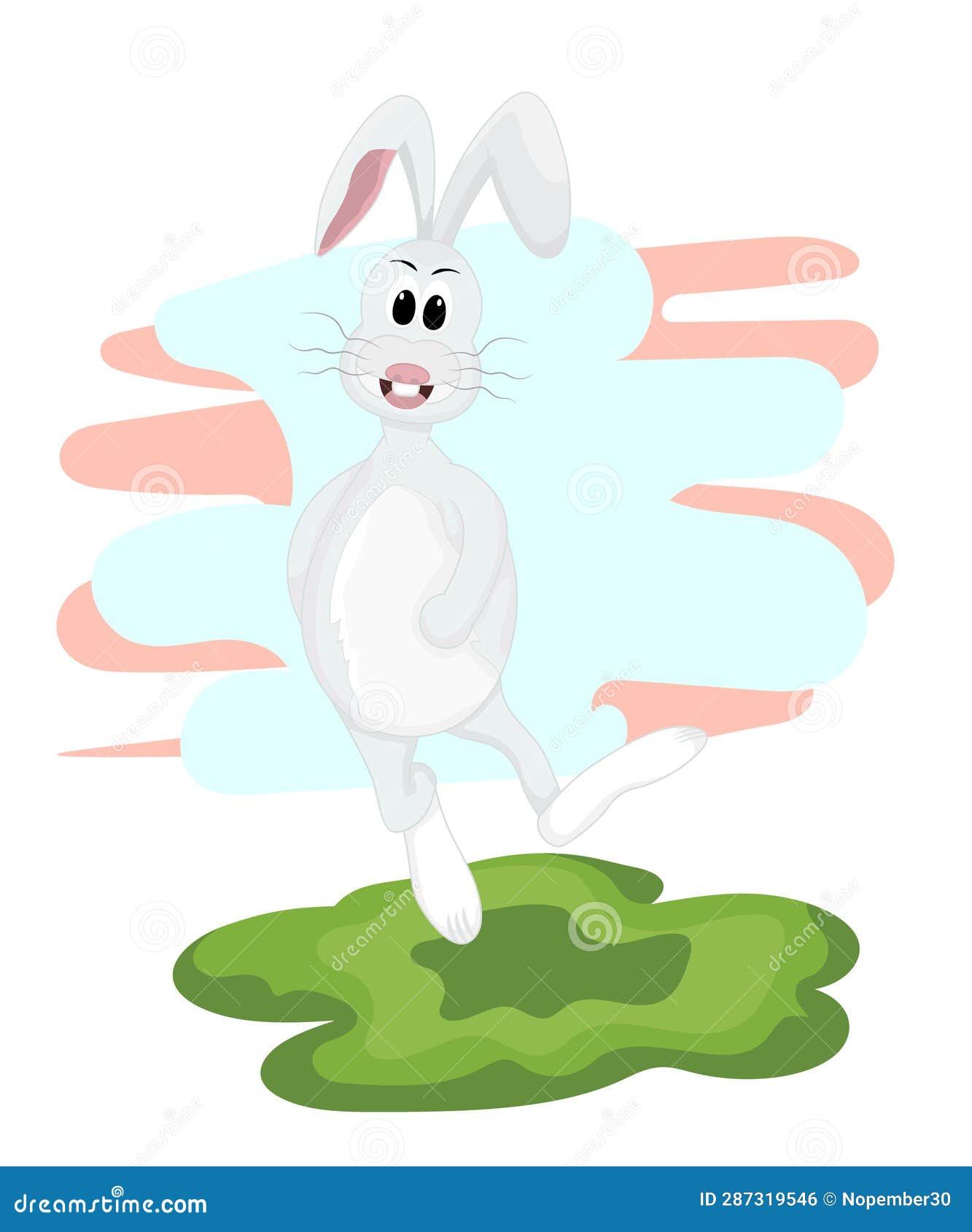 Jumping Rabbit stock vector. Illustration of jungle - 287319546