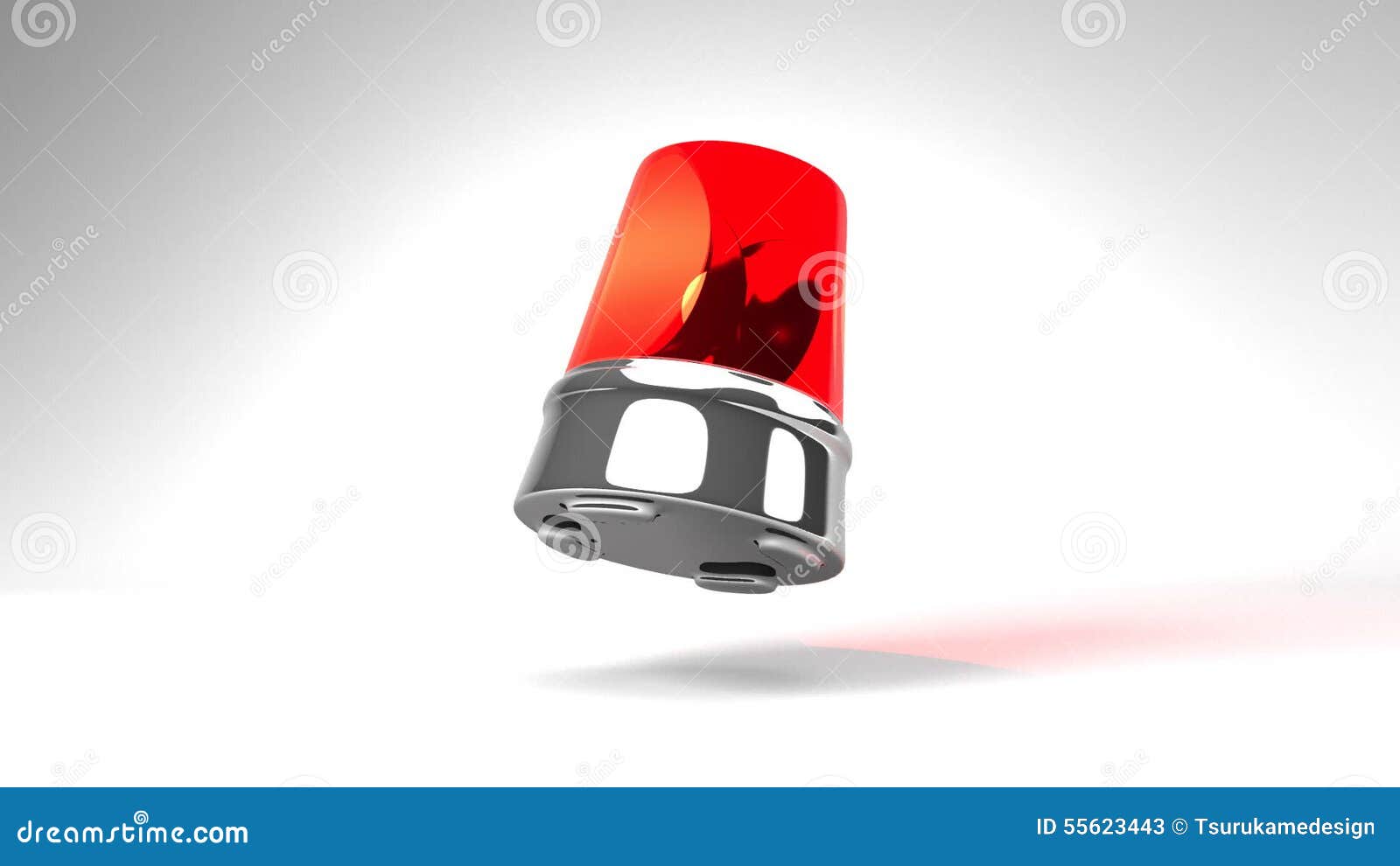 Jumping Red Warning Light on White Background Stock Video - Video of ...