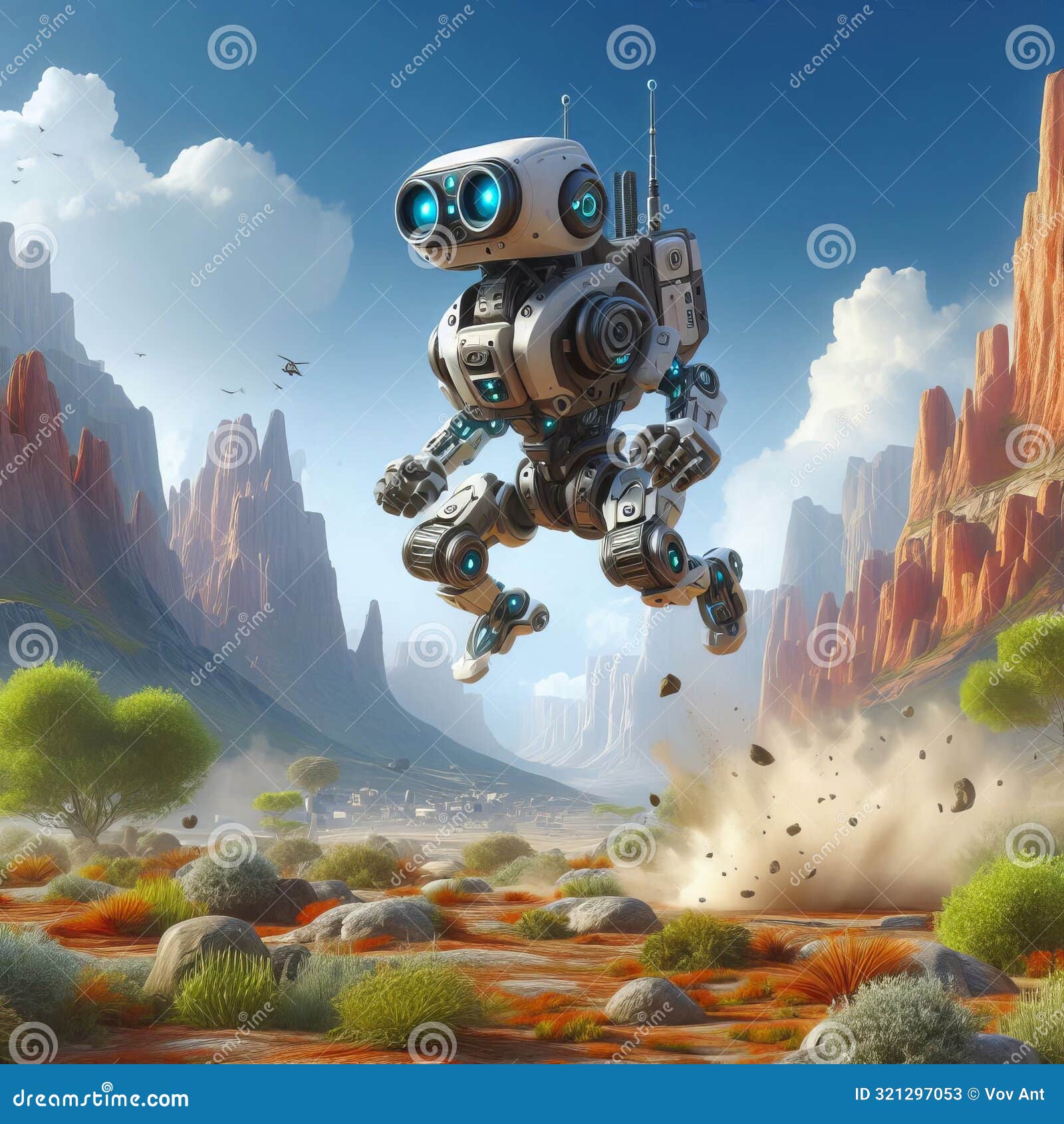 Jumping Robot A Robot Capable Of Jumping And Leaping For Taskss Royalty ...