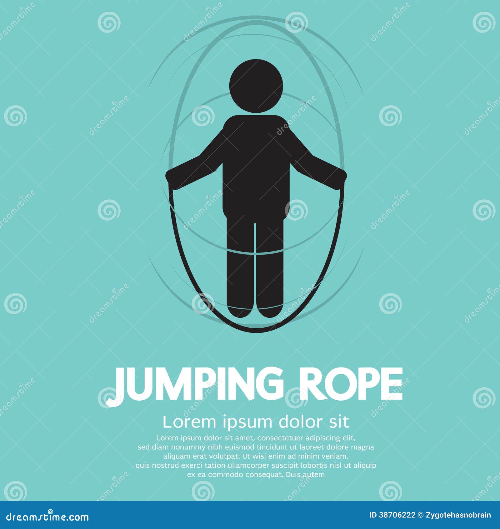Jumping Rope stock vector. Illustration of pictogram - 38706222