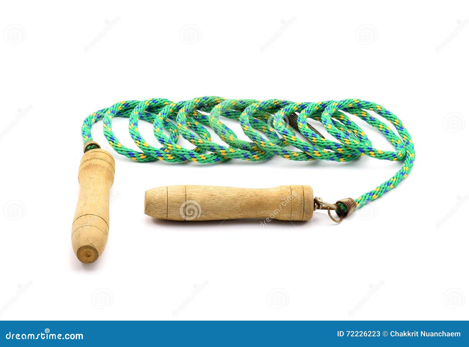 Jumping Rope Worn Isolated on White Background. Stock Image - Image of ...