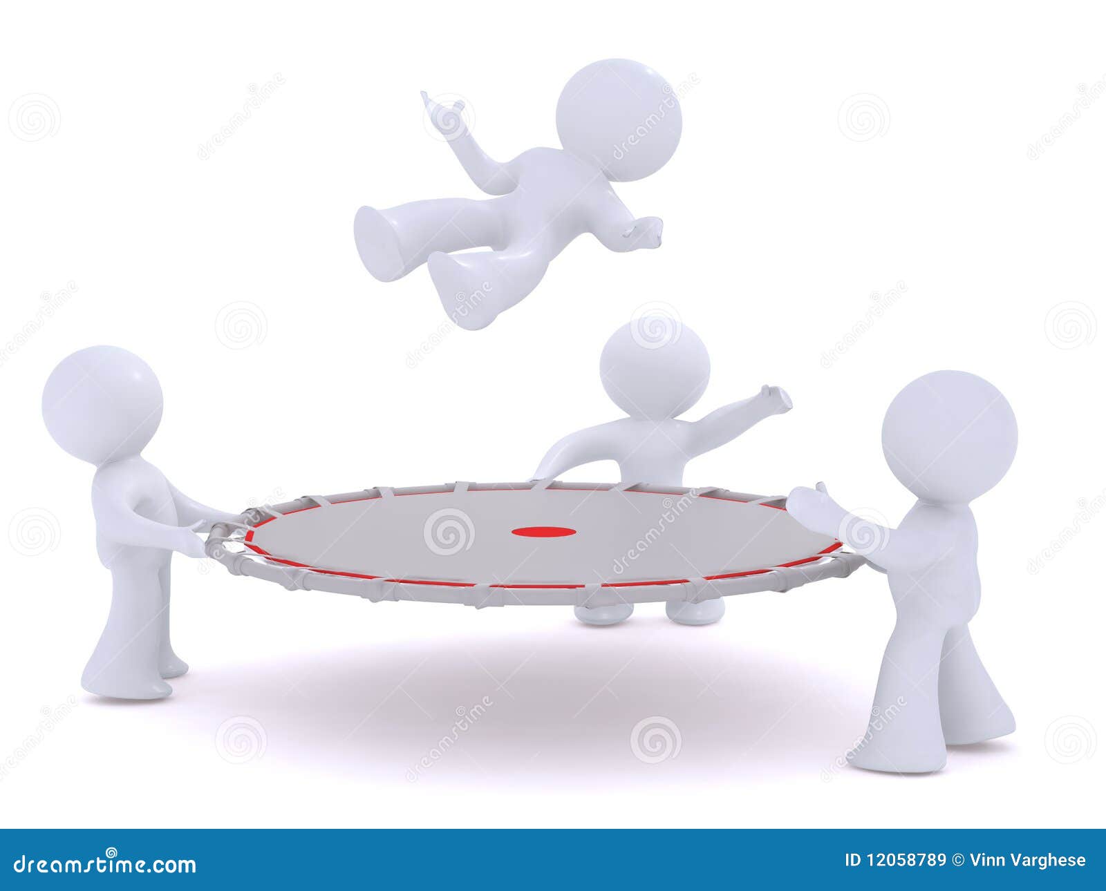 Jumping into the Safety Net Stock Illustration - Illustration of ...