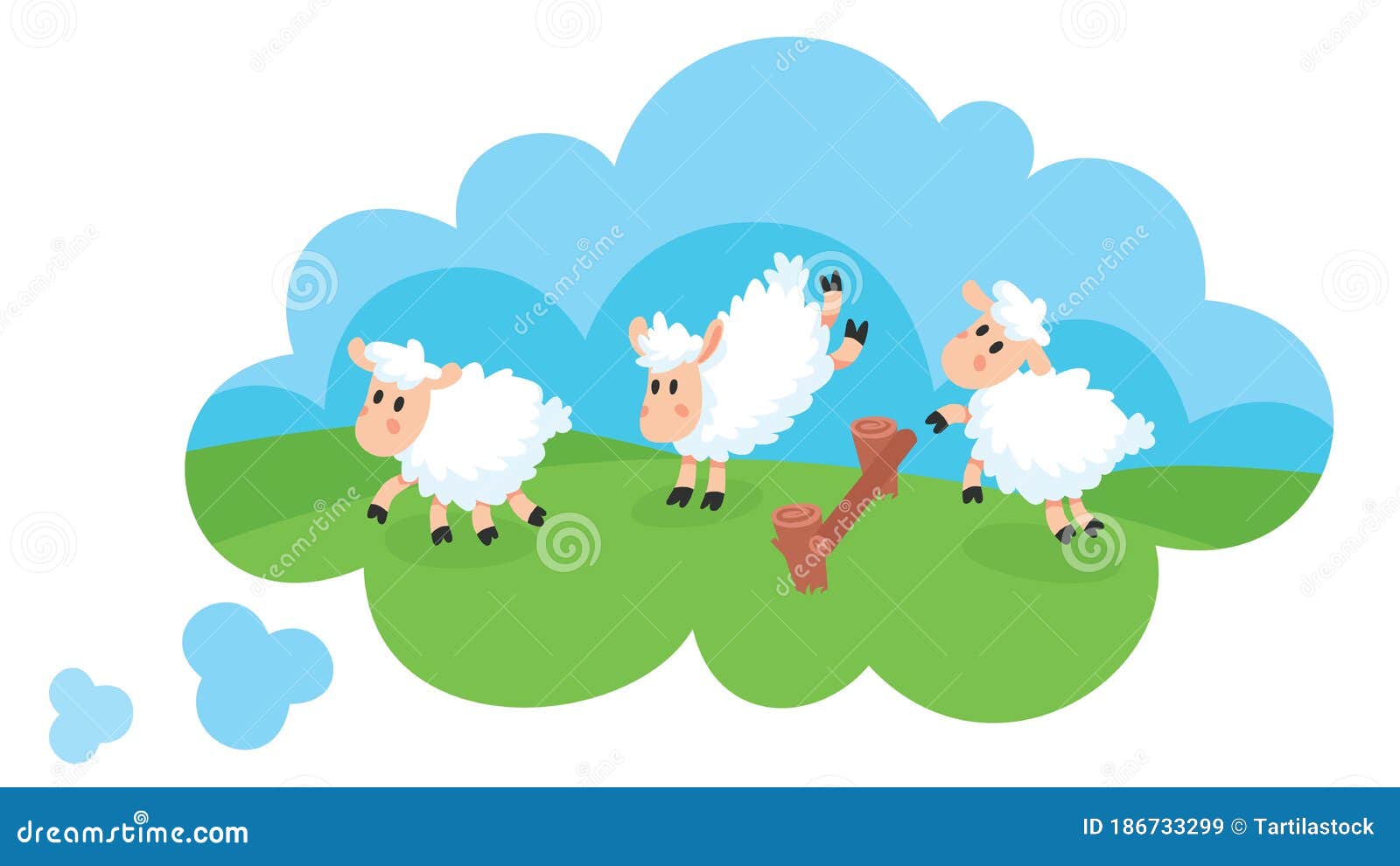 Jumping Sheep With Color Background Stock Photography | CartoonDealer ...
