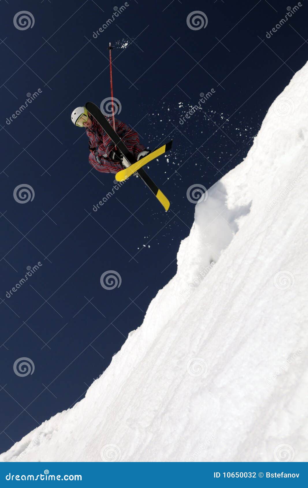 Jumping skier. stock photo. Image of competition, jump - 10650032