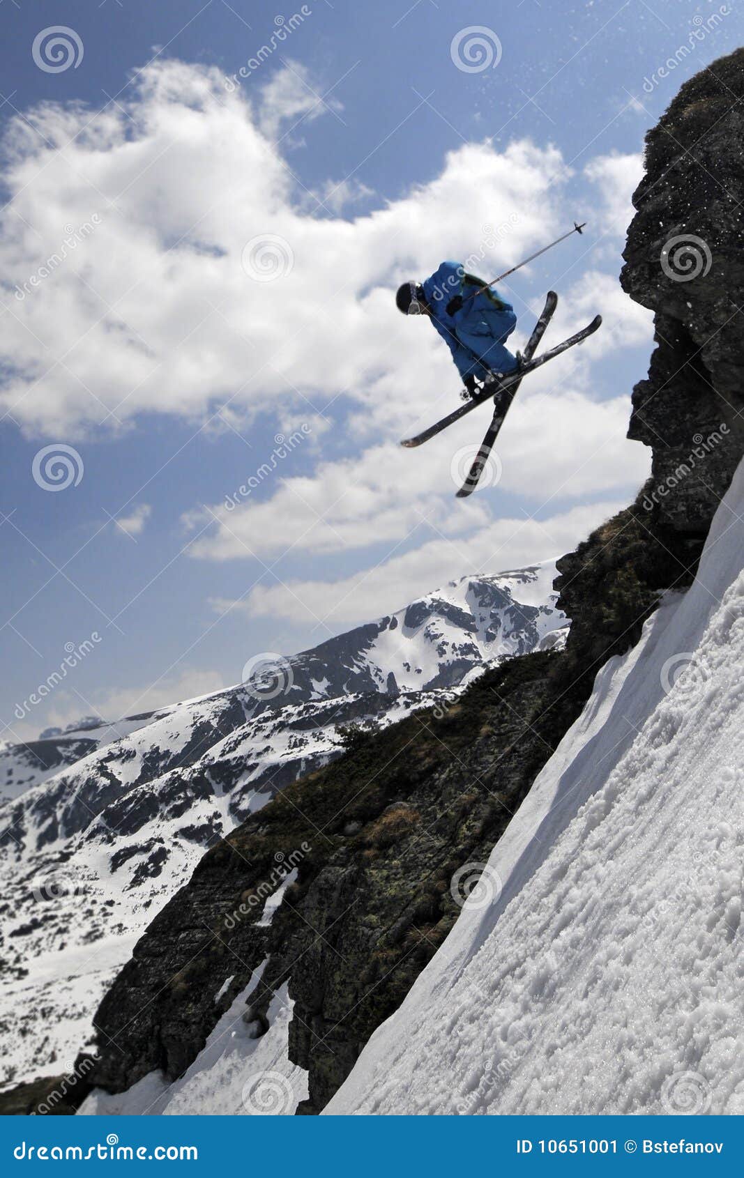 Jumping skier stock image. Image of high, contest, jump - 10651001
