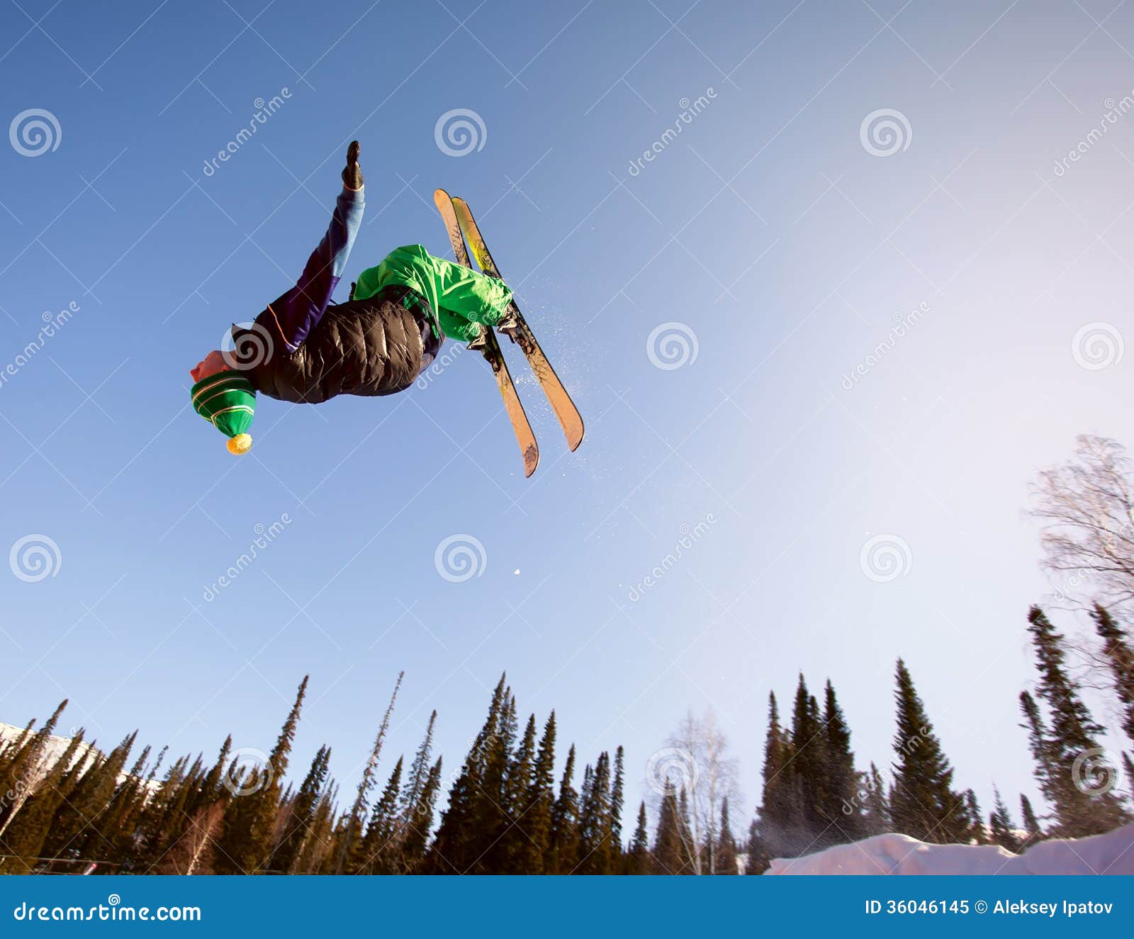 Jumping skier stock image. Image of seregesh, board, boarder - 36046145