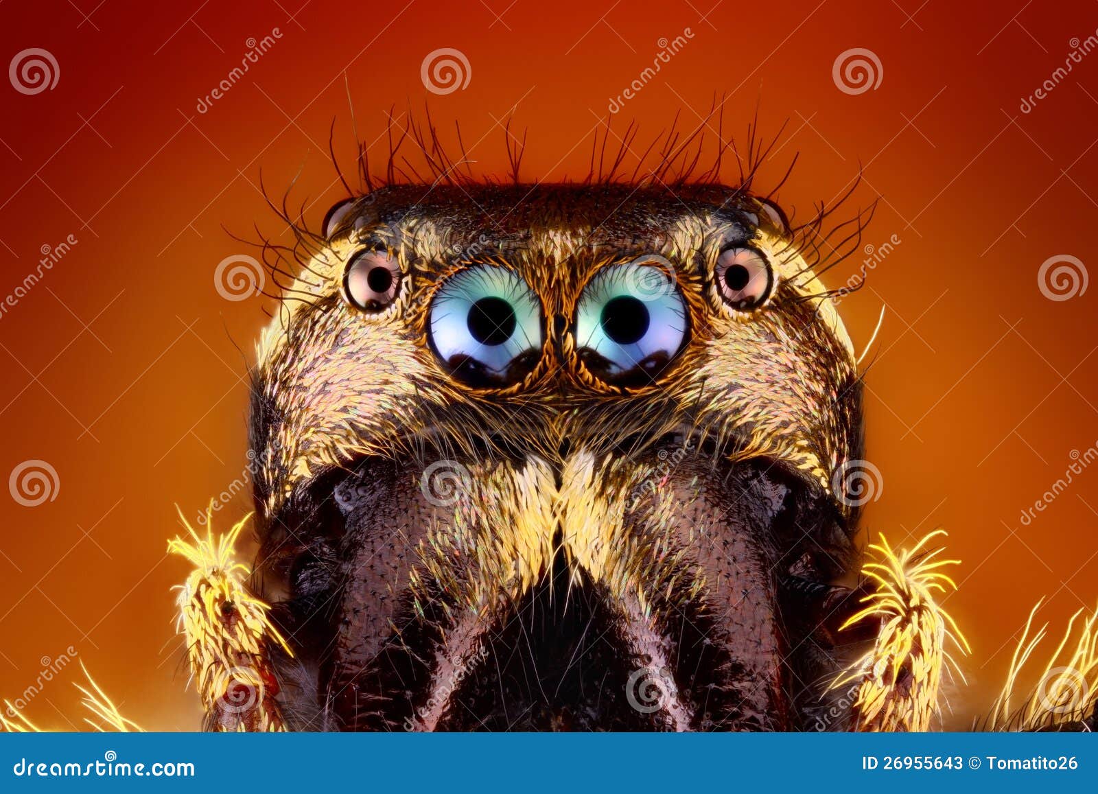 Extreme Sharp Close Up of Jumping Spider Face Stock Image - Image of ...