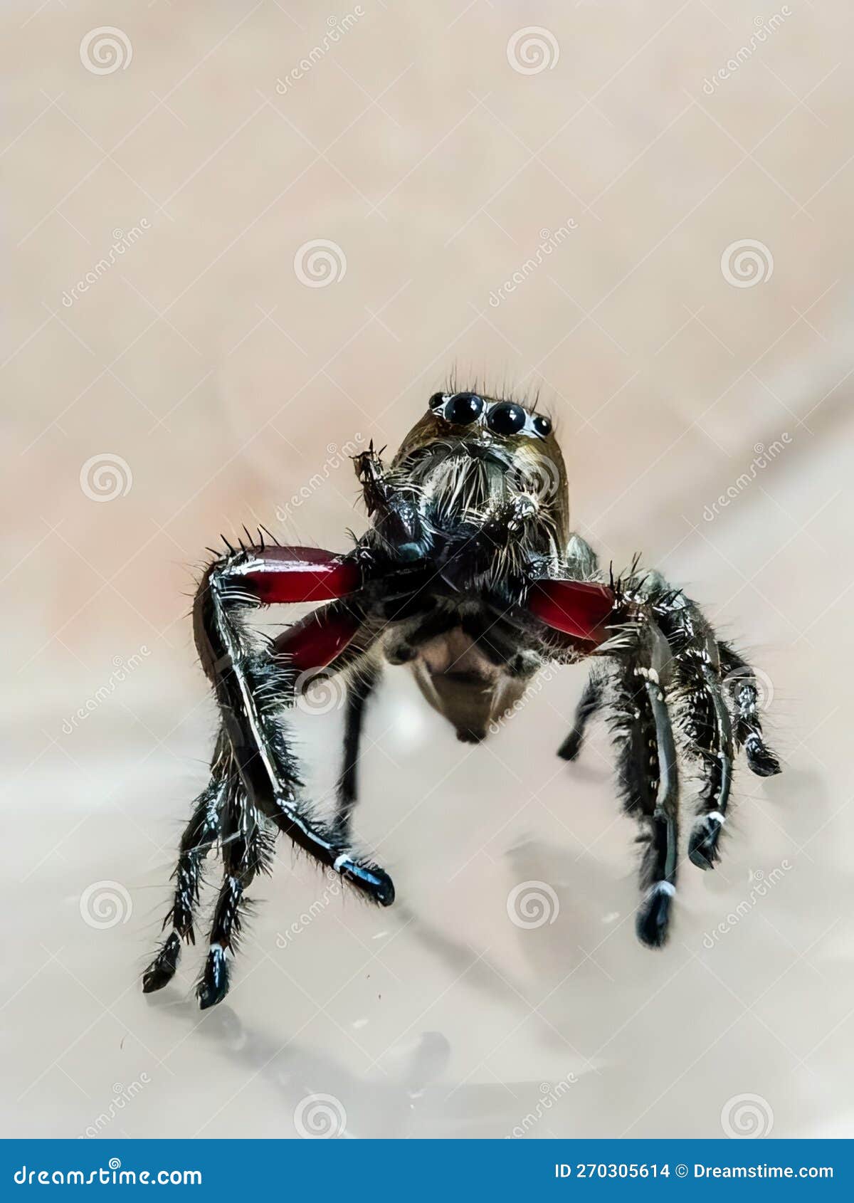 Jumping Spider in Zoom View Macro Lens Stock Photo - Image of spider ...