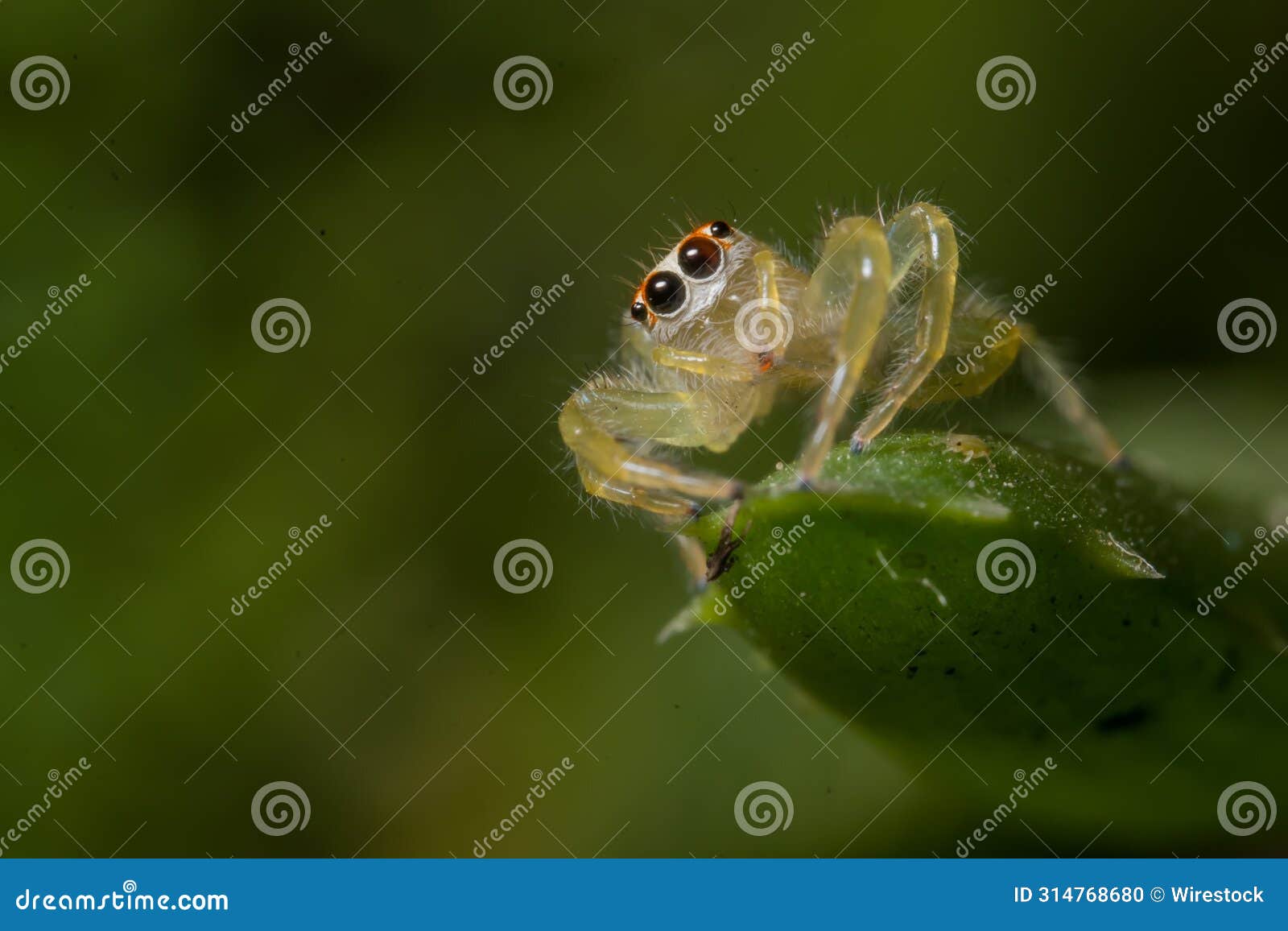 Jumping Spider, Telamonia Dimidiata, Spotted in Asian Rainforests Stock ...
