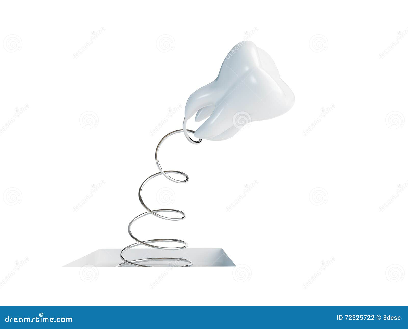 Jumping Spring Tooth a White Background Stock Illustration ...