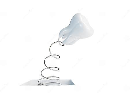 Jumping Spring Tooth a White Background Stock Illustration ...