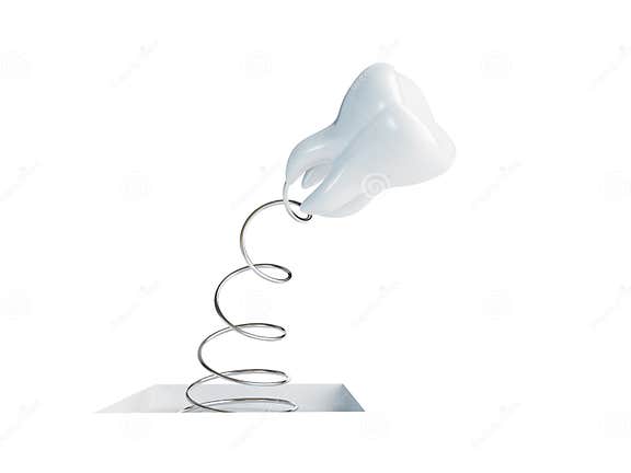 Jumping Spring Tooth a White Background Stock Illustration ...