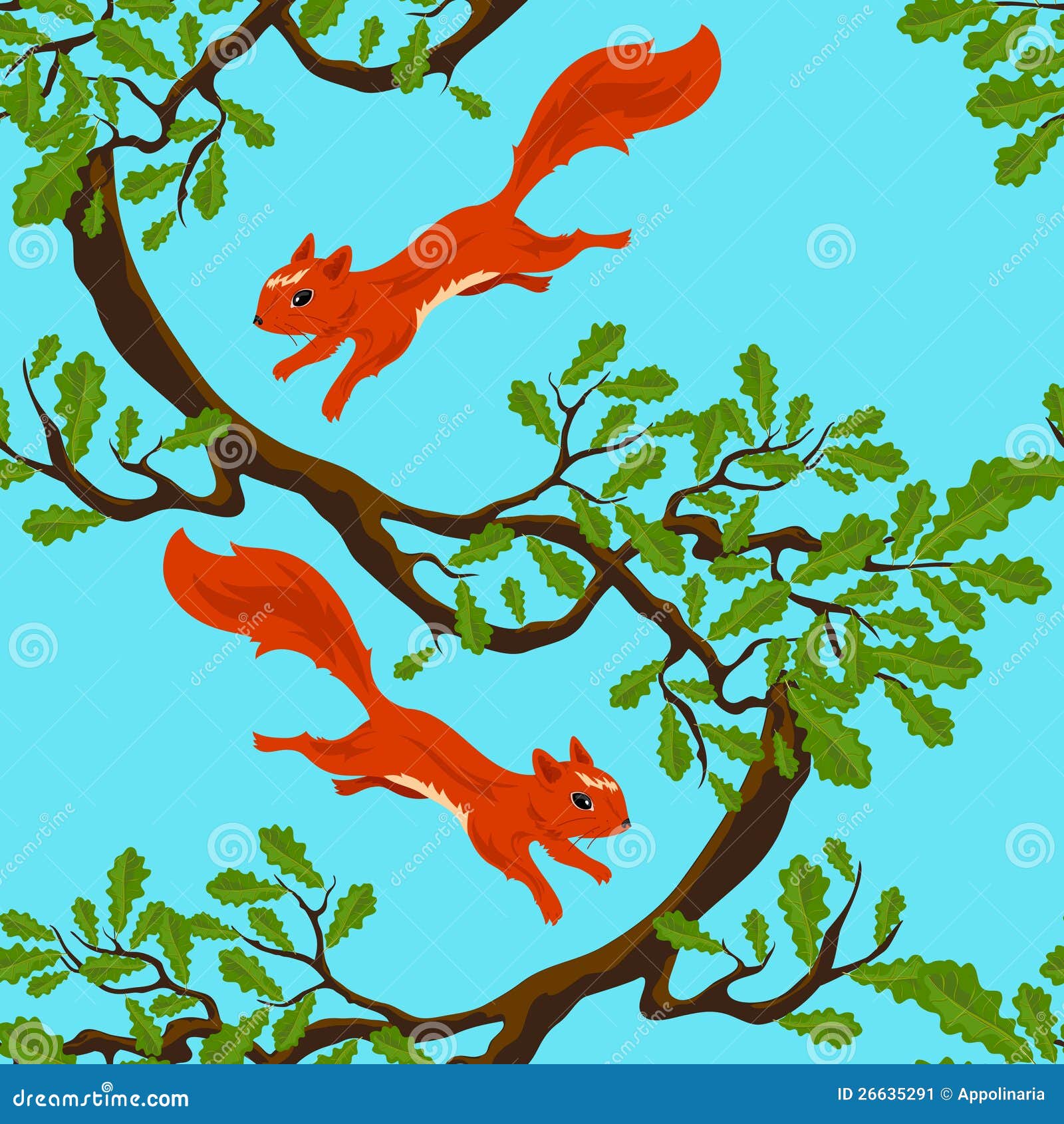 Jumping squirrels stock vector. Illustration of squirrel - 26635291