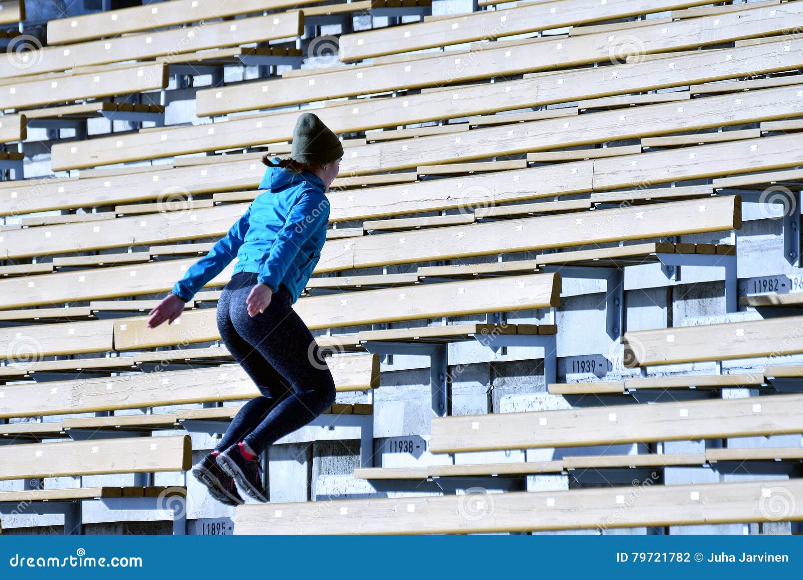 Jumping in stairs. stock photo. Image of sports, runner - 79721782