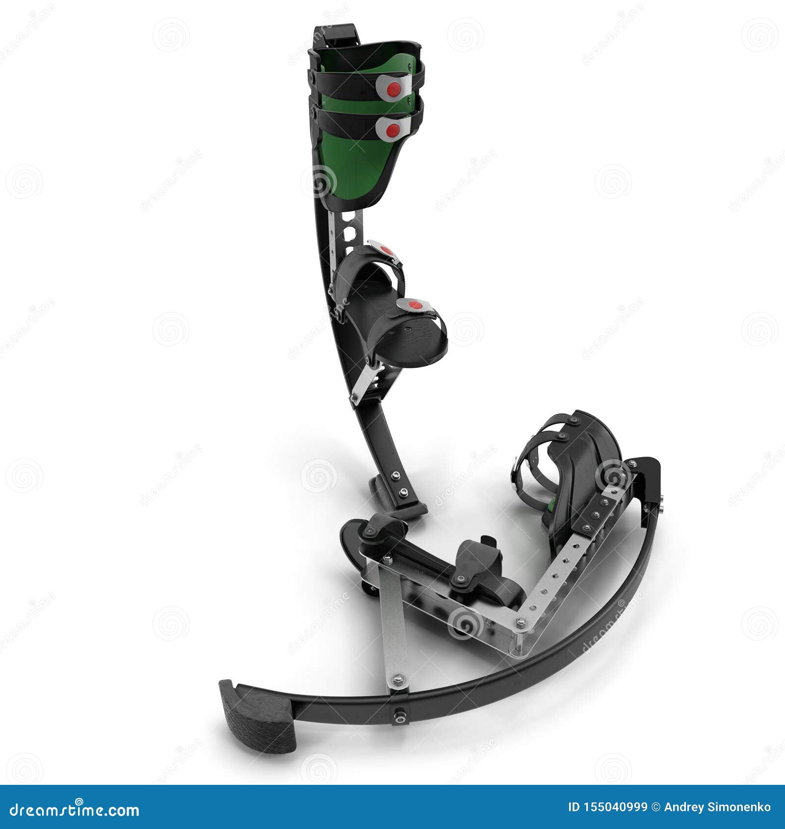 Jumping Stilts Isolated on White Background 3D Illustration Stock ...