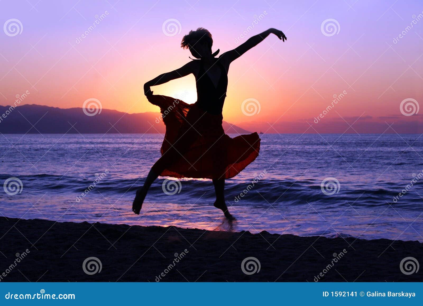 Jumping at sunset stock image. Image of dramatic, dusk - 1592141