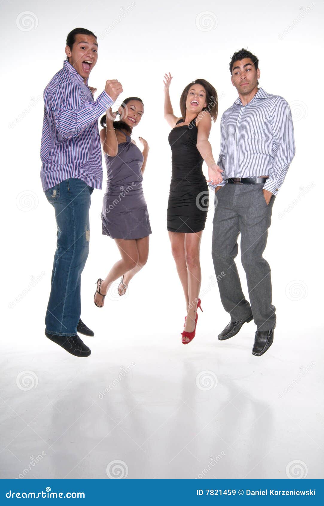 Jumping Team stock image. Image of jump, coworkers, cooperation - 7821459