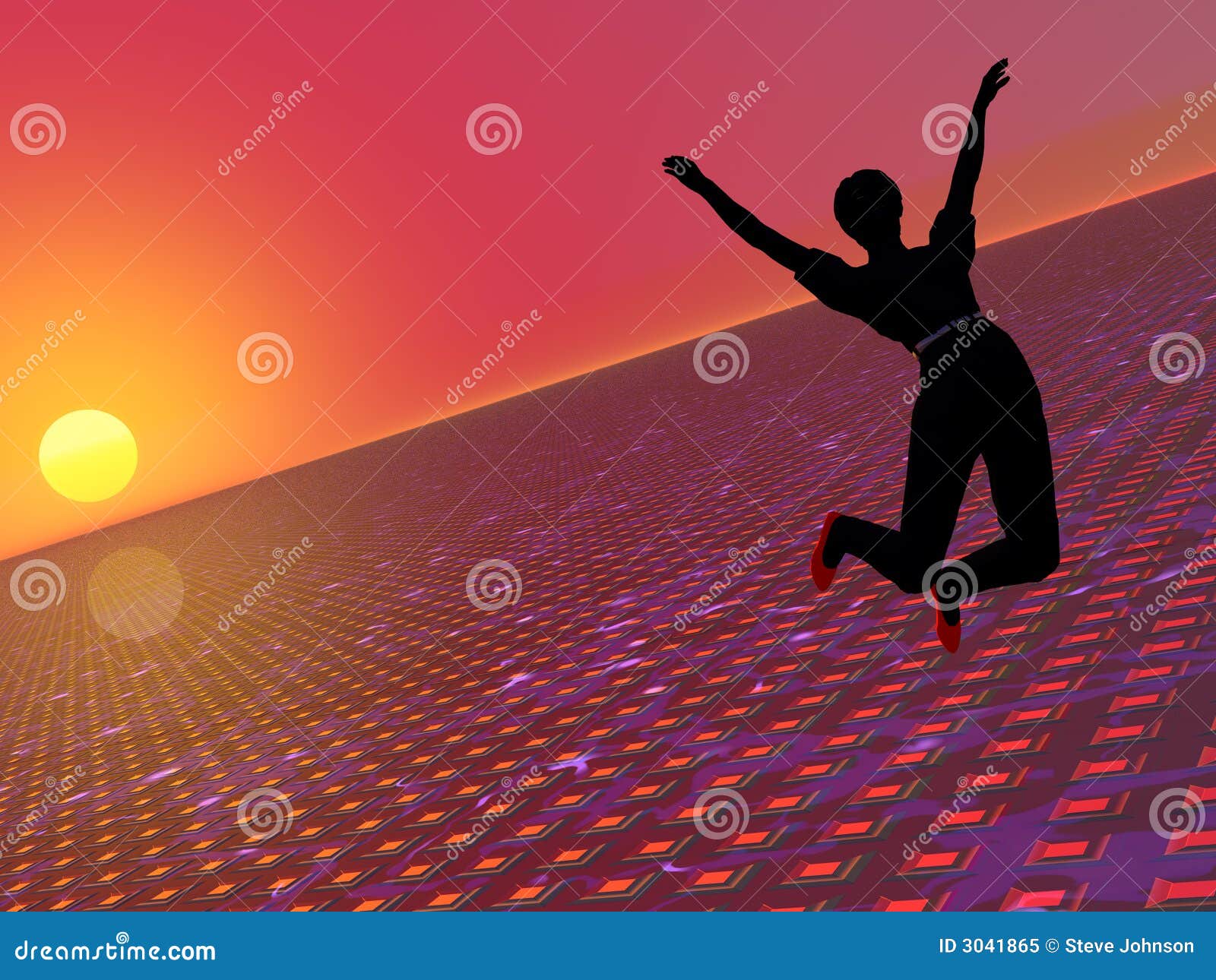 Jumping to freedom stock illustration. Illustration of leap - 3041865