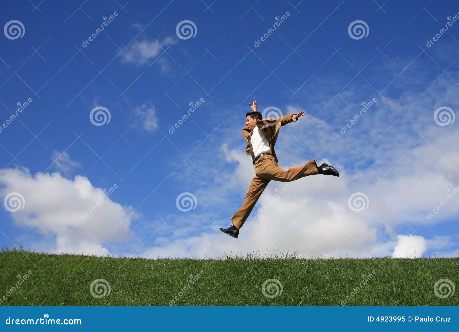 Jumping to the succes... stock image. Image of corporate - 4923995