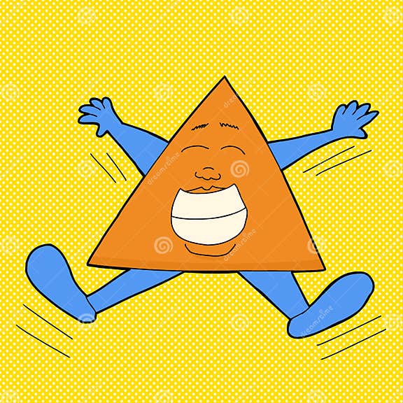 Jumping Triangle stock vector. Illustration of humor - 41915502