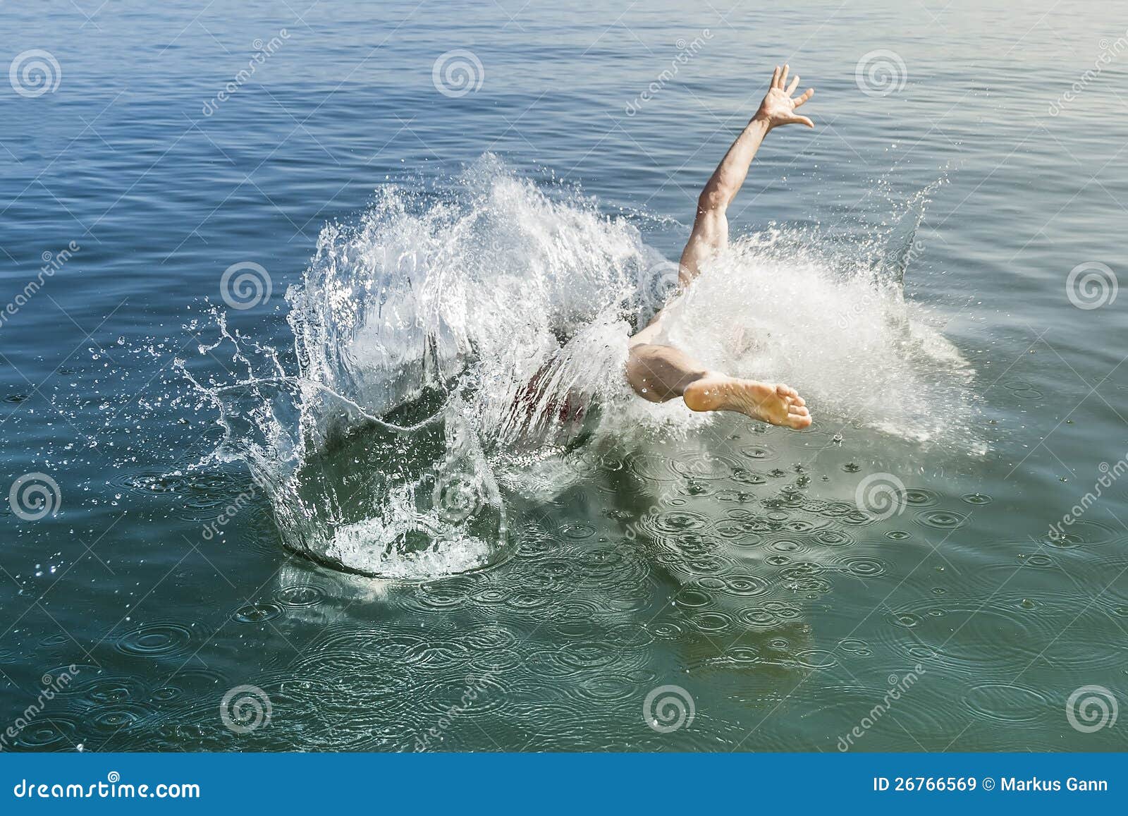 Jumping into the water stock image. Image of indoor, exercise - 26766569