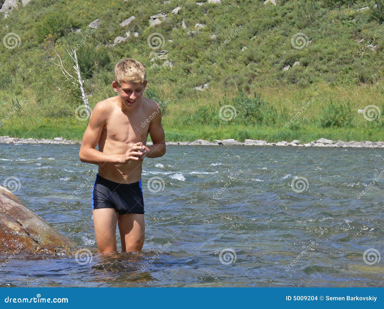 Before jumping in water stock photo. Image of exercising - 5009204