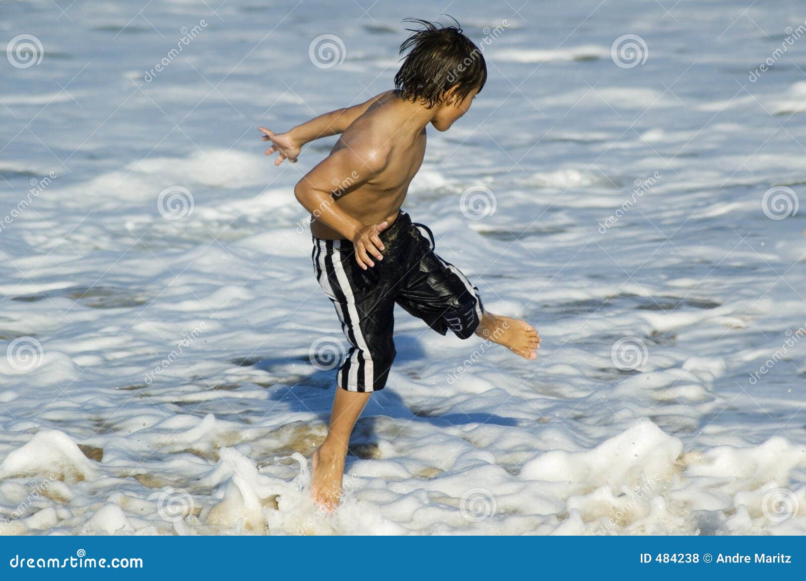 Jumping the wave #3 stock photo. Image of waves, toddler - 484238