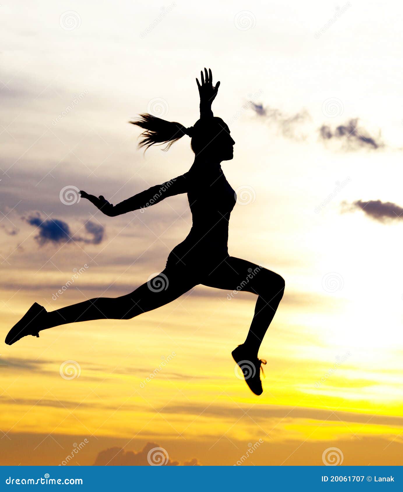 Jumping woman stock image. Image of runner, attractive - 20061707