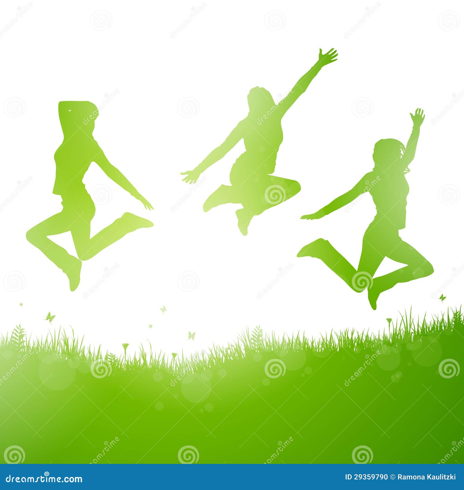 Jumping woman stock illustration. Illustration of effect - 29359790